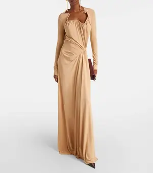 Victoria Beckham Asymmetric Draped Gown