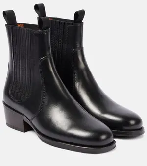 LEMAIRE Leather Chelsea Boots - Black