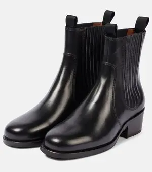 LEMAIRE Leather Chelsea Boots - Black