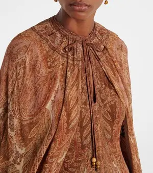 Zimmermann Hypnotic Caped Maxi Dress