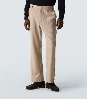 Brioni Wool Straight Leg Pants