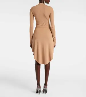 COURREGES Courrèges Biker Crêpe Jersey Minidress