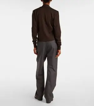 LEMAIRE Twisted Tie-detail Wool-blend Cardigan - Brown