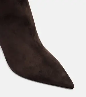 CHRISTIAN LOUBOUTIN Vibella 85 Suede Ankle Boots - Brown