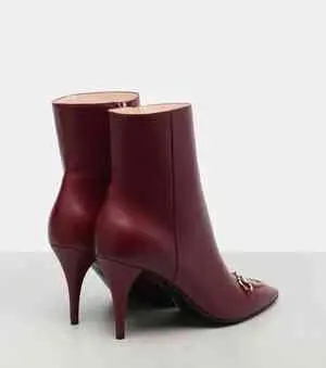 Gucci Horsebit Leather Ankle Boots