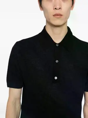 TOM FORD Wool Polo Shirt - Black