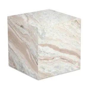 TOV FURNITURE Keira Marble Side Table - Natural Marble
