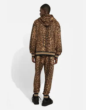 Dolce & Gabbana Leopard- Zip-up Hoodie - Print