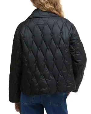 Barbour Bernadette Quilted Jacket - Black/onyx Tartan