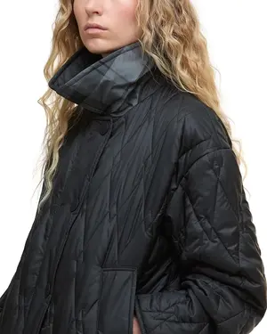 Barbour Bernadette Quilted Jacket - Black/onyx Tartan