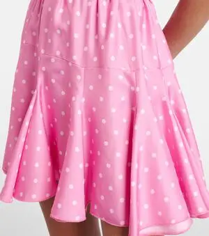 RODARTE Polka-dot Silk Twill Minidress - Pink