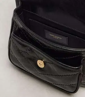 Saint Laurent Niki Mini Leather Crossbody Bag - Black