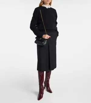 Saint Laurent Niki Mini Leather Crossbody Bag - Black