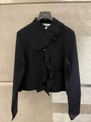 Dior Ruffle Jacket - Black
