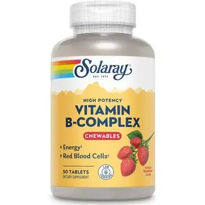 SOLARAY B Complex Strawberry 250mg 50 Chewables - One-color
