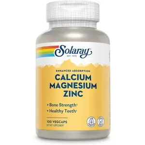 SOLARAY Calcium Magnesium Zinc 100 Capsules - One-color