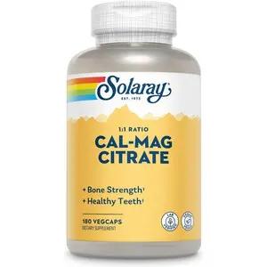 SOLARAY Cal Mag Citrate 1:1 180 Capsules - One-color