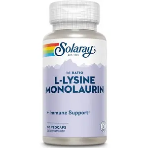 SOLARAY L-lysine Monolaurin 1:1 60 Capsules - One-color