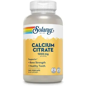 SOLARAY Calcium Citrate 1000mg 240 Capsules - One-color
