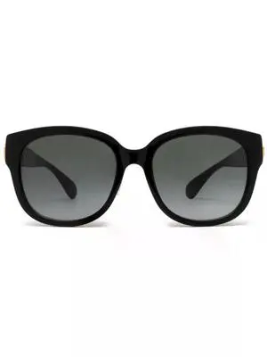 Gucci Logo-plaque Round-frame Sunglasses - Black