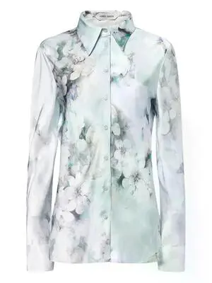 Alberta Ferretti Floral-print Collared Blouse