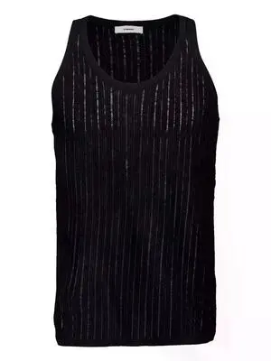 Commas Pointelle Knit Tank - Black