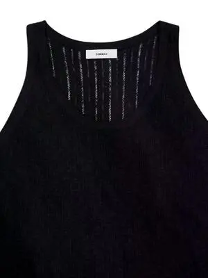 Commas Pointelle Knit Tank - Black