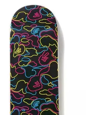 A BATHING APE Neon-graphic Skateboard