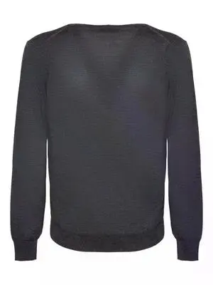 KANGRA V-neck Ribbed-trim Cardigan