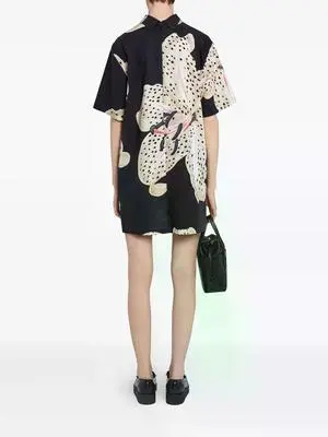 Giambattista Valli Lily-print Poplin Blouse