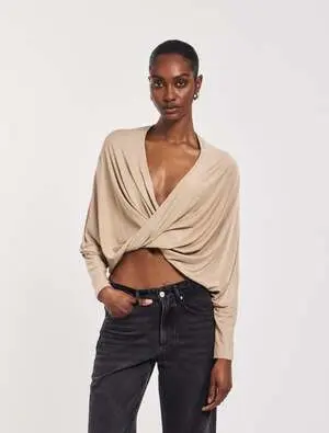 Women's Cropped Batwing Blouses