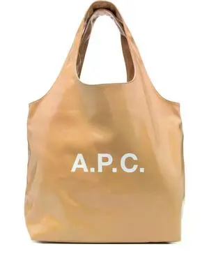 A.p.c. Logo-print Tote Bag - Neutrals