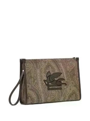 Etro Paisley Pegasus Zip Clutch