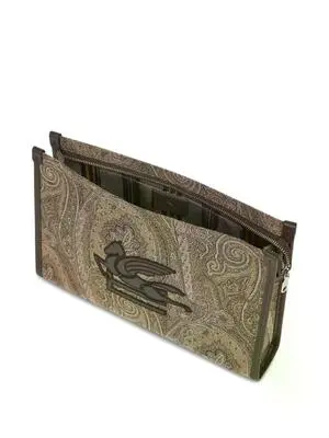 Etro Paisley Pegasus Zip Clutch