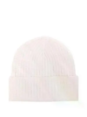 Warm Me Ribbed Cashmere Beanie - Pink