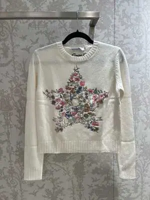 Dior Embroidered Sweater - White