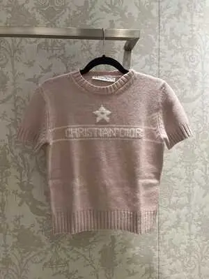 Dior Cd Short Sleeve Knit One Color - Pink