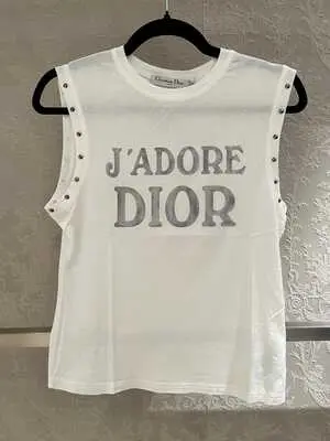 Dior J'adore Studded Tank Top - White