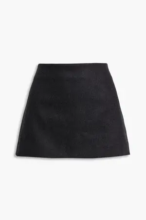 A.L.C. Wool-blend Flannel Skirt-style Overlay Shorts