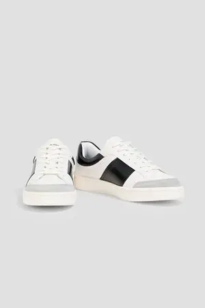 Sandro Leather And Suede Sneakers