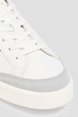 Sandro Leather And Suede Sneakers