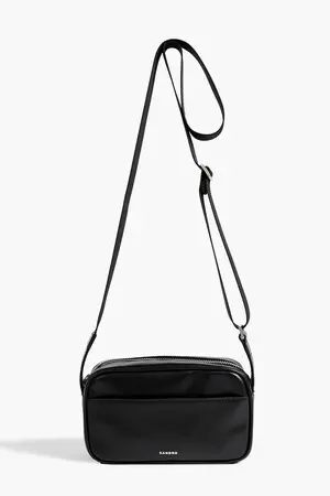 Sandro Leather Messenger Bag - Black
