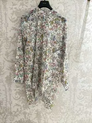 Dior Floral Print Long Blouse