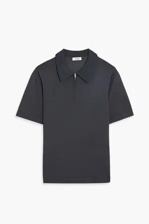 Sandro Knitted Polo Shirt - Dark Gray