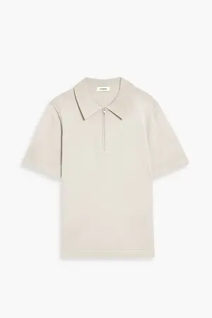 Sandro Knitted Polo Shirt - Stone