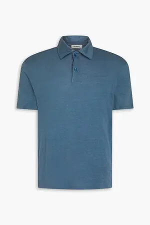Sandro Linenjersey Polo Shirt - Blue