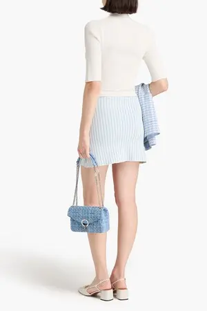 Sandro Striped Stretch-knit Mini Skirt