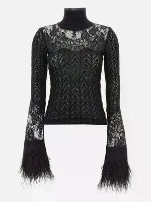 Blumarine Marabu Lace-insert Sweater