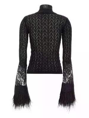 Blumarine Marabu Lace-insert Sweater