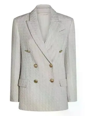 Brunello Cucinelli Cable-knit Double-breasted Coat